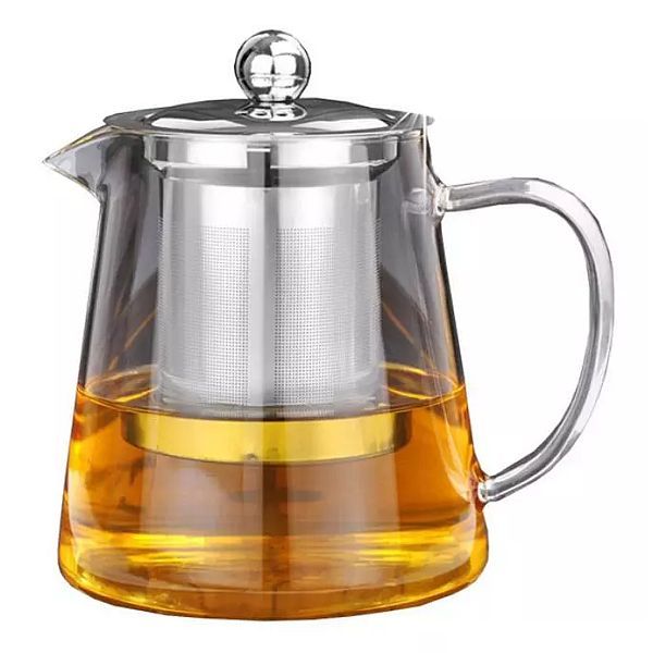 Sklenený čajník s nerezovým filtrom | Hanus